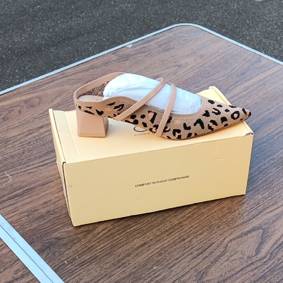 Shoes | Leopard Print Block Heel Mules | Poshmark